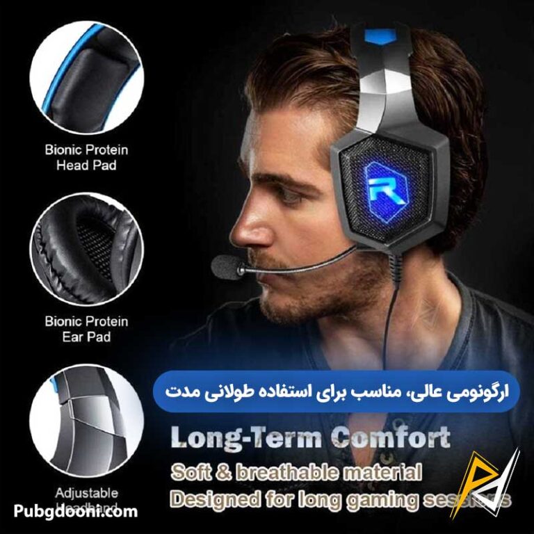 هدفون هدست گیمینگ حرفه ای رانموس مدل RUNMUS K8 اورجینال